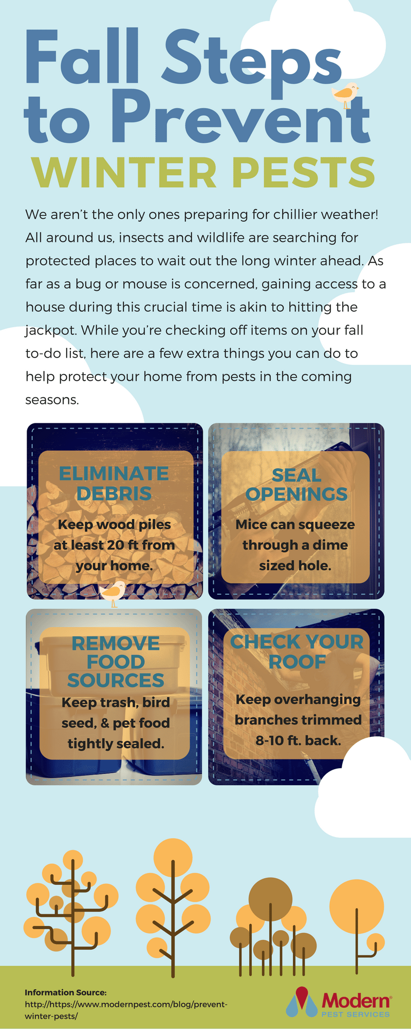 4 Steps To Winterize Your Home Against Pests - Modern Pest Prevention